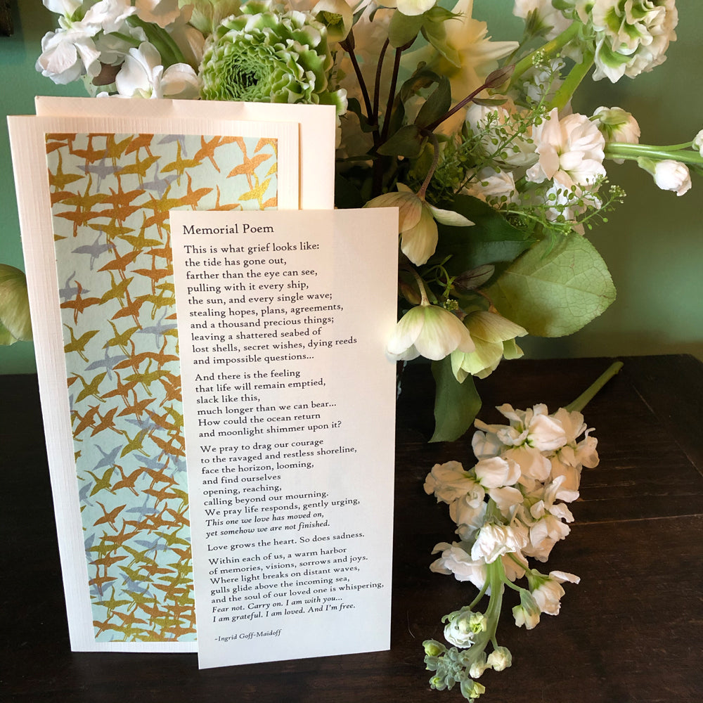 Memorial Poem Card – Tending Joy